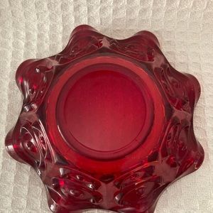 Viking | Accents | Vintage Viking Red Ruby Bullseye Scalloped Edge ...